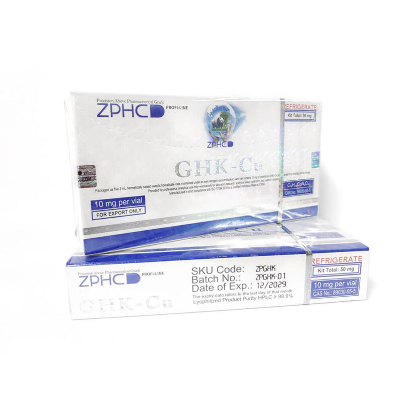 GHK-Cu 50 mg | ZPHC Copper Peptide Kit (5 × 10 mg)