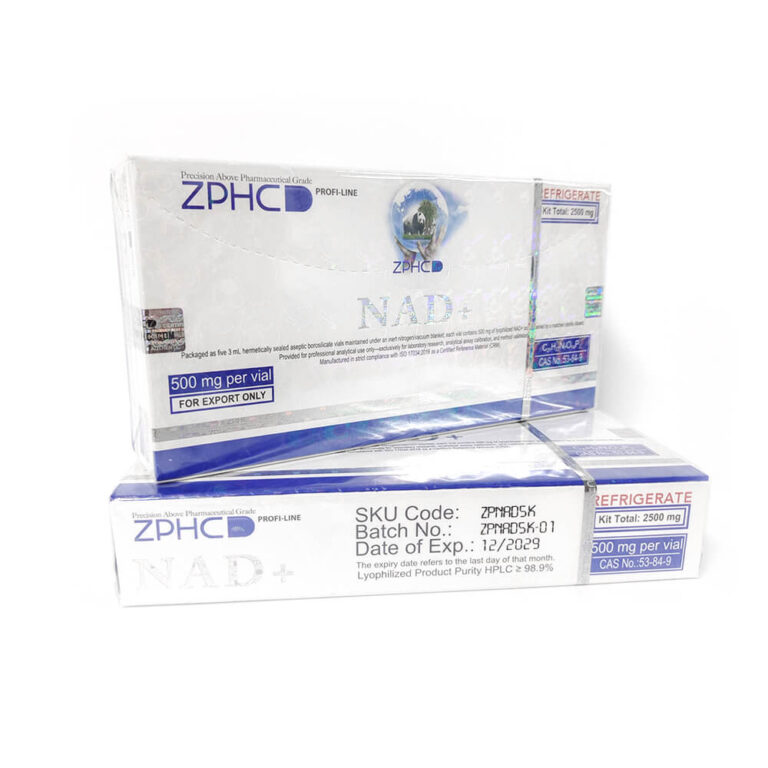 NAD+ 2500 mg | ZPHC Cellular Energy & Longevity Kit (5 × 500 mg)