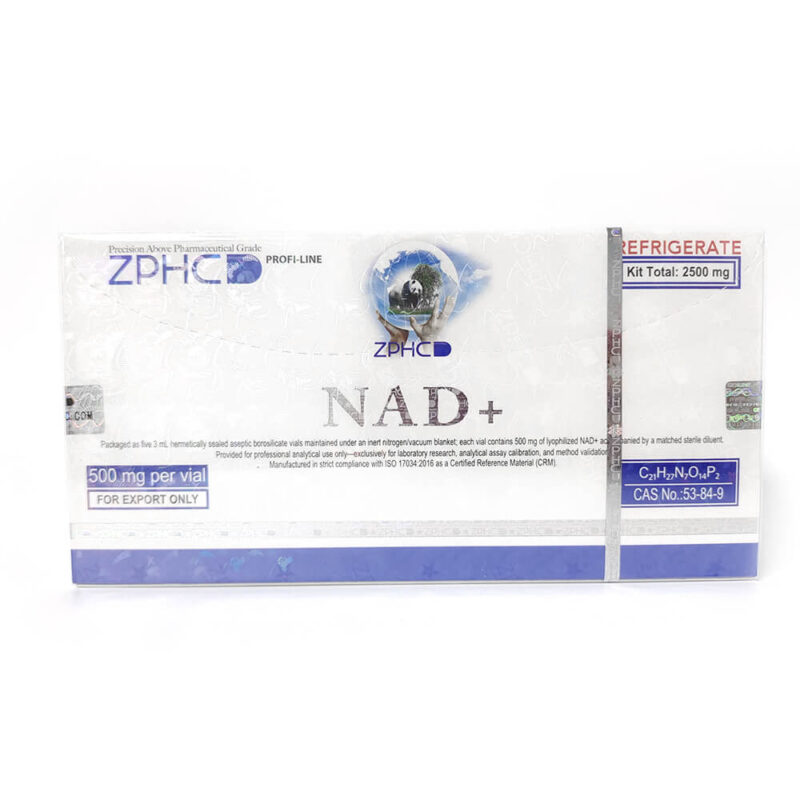 NAD+ 2500 mg | ZPHC Cellular Energy & Longevity Kit (5 × 500 mg)